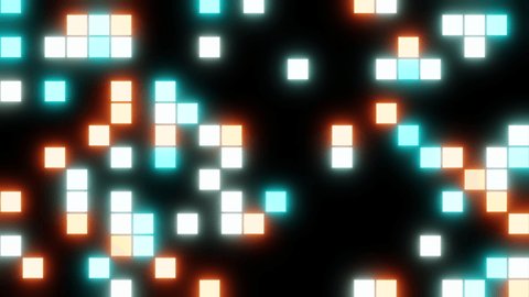 Led Neon Glowing Blinking Square Grid Stock Footage Video (100% Royalty ...