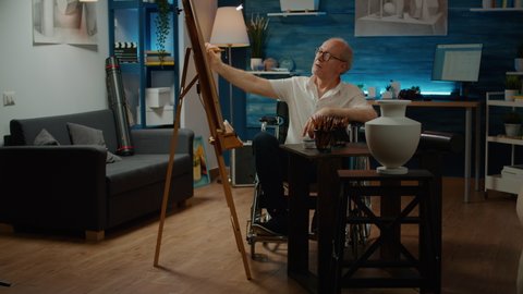 Paralyzed Man Health Condition Drawing Modern Stock Footage Video (100% ...