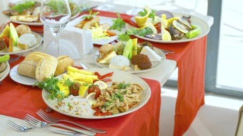 Rich Lunch Hotel Concept Lunch Elegantly Stock Footage Video (100% ...