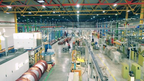 Cable Manufacturing Facility Located Indoors Stock Footage Video (100% ...