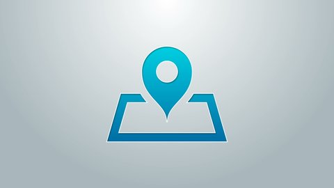 Blue Line Placeholder On Map Paper Stock Footage Video (100% Royalty ...