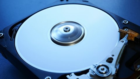 How Hard Drive Works Inside Close Stock Footage Video (100% Royalty ...