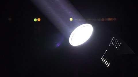 Spotlight Machines Create Light Beams Moving Stock Footage Video (100% ...