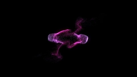 Glowing Purple Magic Particle Trail Animation Stock Footage Video (100% ...