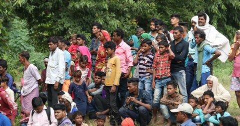 Indian Village Poor People Watching Hyderabad Stock Footage Video (100% ...