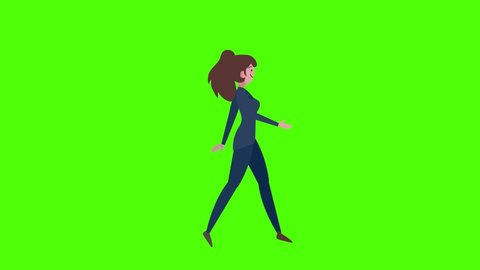 People Walking Animation On Green Screen Stock Footage Video (100% ...