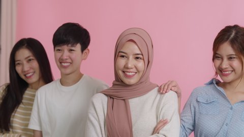 Diverse Group Young Asia Gen Z Stock Footage Video (100% Royalty-free ...