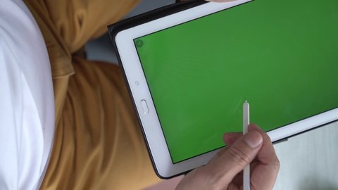 Man Writing On Green Screen Chroma Stock Footage Video (100% Royalty ...