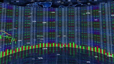 Stock Trend Data Price Change Chart Stock Footage Video (100% Royalty ...