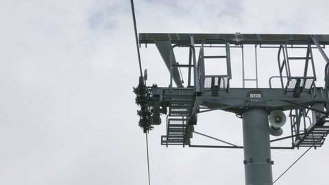 Motion Under Chairlift Pole Stock Pole Stock Footage Video (100% ...