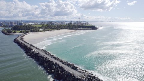 Duranbah Beach Near Tweed River Turquoise Stock Footage Video (100% ...