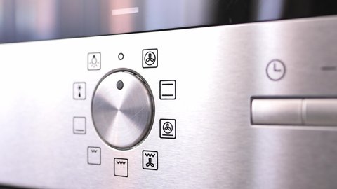 Turning Cooking Mode Switch On Electric Stock Footage Video (100% ...