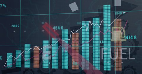 Animation Graphs Fuel Control Over Cogs Stock Footage Video (100% Royalty-free) 1093405371 ...