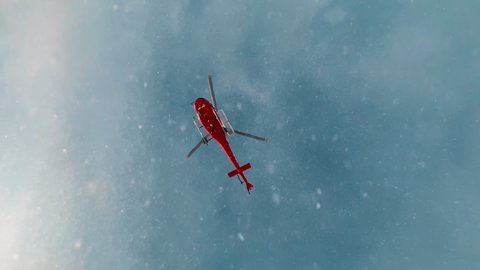 Snowboarding Alps Rescue Helicopter Stock Footage Video (100% Royalty ...