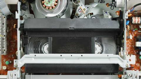Old Video Recorder Inside Closeup Vhs Stock Footage Video (100% Royalty ...