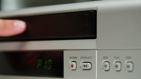 Old Video Recorder Closeup Vhs Retro Stock Footage Video (100% Royalty ...