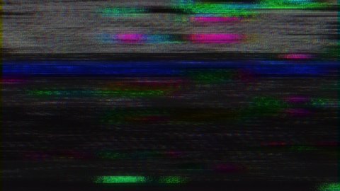Glitch Vhs Effect Flickering Clip Signal Stock Footage Video (100% ...