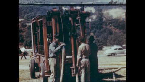 1940s Three Men Stand Next Machine Stock Footage Video (100% Royalty ...