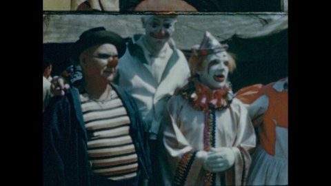 1940s Group Clowns Talk Laugh Middleaged Stock Footage Video (100% ...