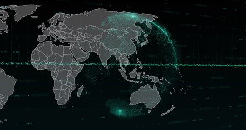 Animation World Map Graphs Globe On Stock Footage Video (100% Royalty ...
