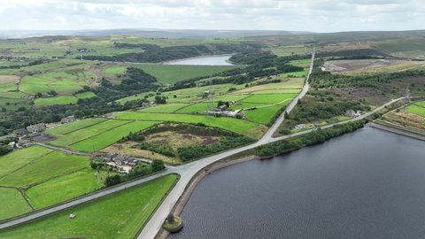 Aerial View Road Scammonden Bridge Ringstone Stock Footage Video (100% ...