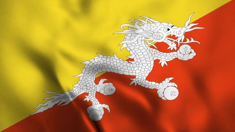 Bhutan National Flag Wavy 3d Video Stock Footage Video (100% Royalty ...