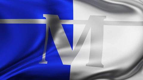 Montpellier City France Flag Waving Wind Stock Footage Video (100% ...