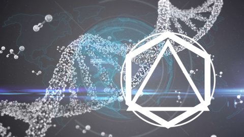 Animation Dna Molecules Triangles Data Processing Stock Footage Video ...