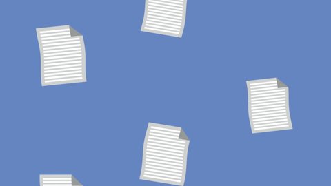 Paper Documents Files Pattern Animation 4k Stock Footage Video (100% ...
