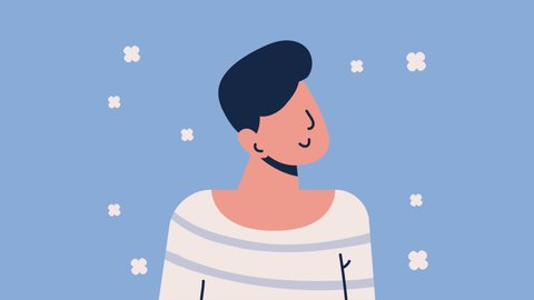 Young Woman Profile Character Animation 4k Stock Footage Video (100% ...