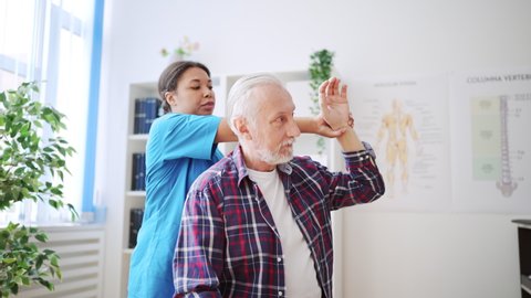 Doctor Checking Hand Condition Patient His Stock Footage Video (100% ...
