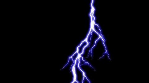 Blue Lightning Thunder On Black Background Stock Footage Video (100% ...
