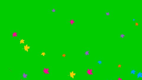 Animated Background Color Autumn Leaves Motion Stock Footage Video (100 ...