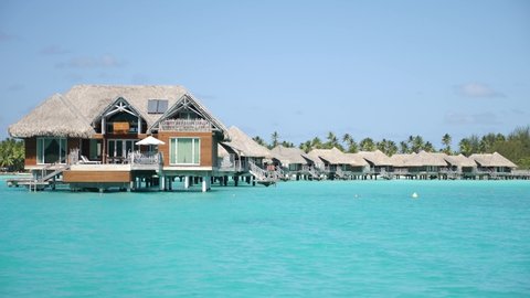 Turquoise Blue Lagoon Bora Bora Tahiti Stock Footage Video (100% ...