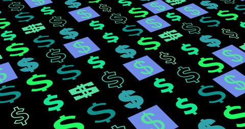 Animation Seamless Loop Pattern American Dollar Stock Footage Video ...