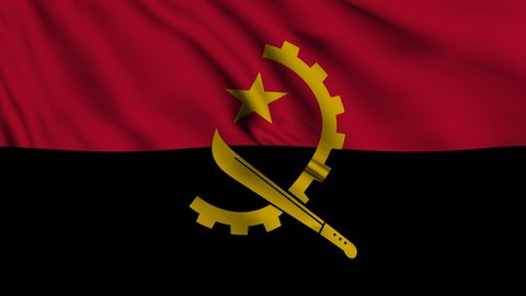 Angolo National Flag Waving Flag Angolo Stock Footage Video (100% ...