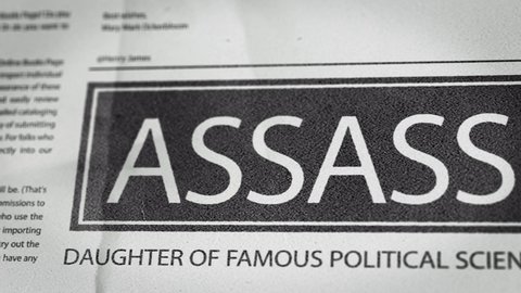 Footage Assassination Written Newspaper Close Shot Stock Footage Video ...