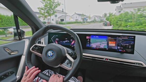 Beautiful Interior View Bmw Ix40 On Stock Footage Video (100% Royalty ...