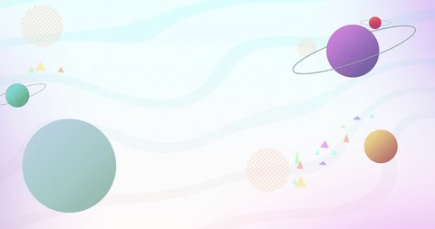 Space Background Planets Abstract Objects 2d Stock Footage Video (100% ...