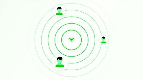 Wifi Sign Wave Signal Motion Animation Stock Footage Video (100% ...