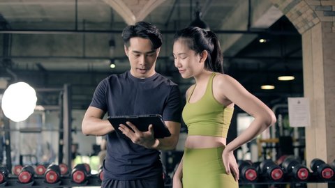 4k Resolution Personal Coach Trainer Looking Stock Footage Video (100% ...