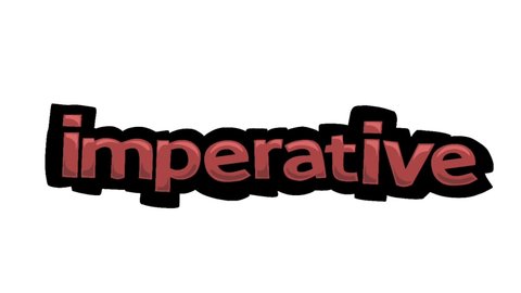 White Screen Animation Video Written Imperative Stock Footage Video ...