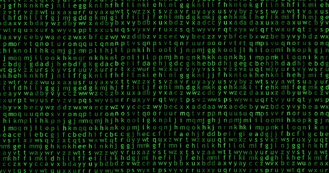 English Alphabet Green Color Appears On Stock Footage Video (100% ...