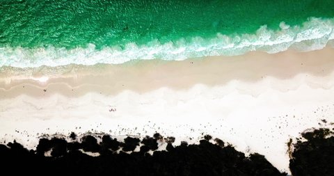 Aerial Top Shot Tourists Beach By Stock Footage Video (100% Royalty ...