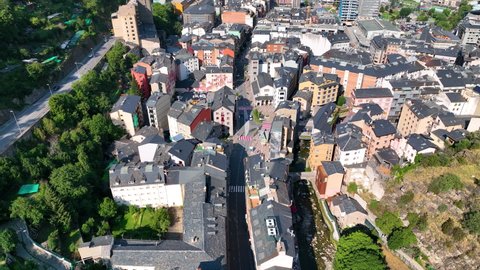 Aerial View Andorra La Vella Capital Stock Footage Video (100% Royalty ...