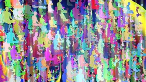 Looped 3d Animation Transformation Consciousness Group Stock Footage ...