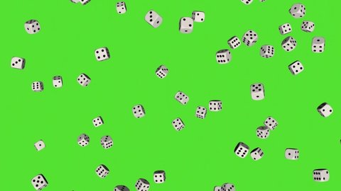 Rain Dice On Green Screen Chroma Stock Footage Video (100% Royalty-free ...