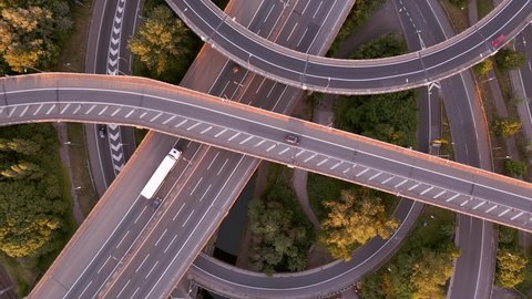 Aerial View Birmingham Spaghetti Motorway Junction Stock Footage Video ...