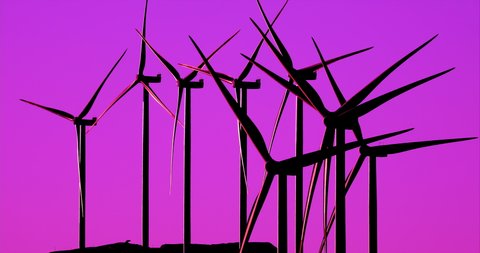 Wind Turbine Windpowered Electrical Generators Kinetic Stock Footage ...