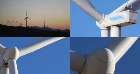 Wind Turbine Windpowered Electrical Generators Kinetic Stock Footage ...